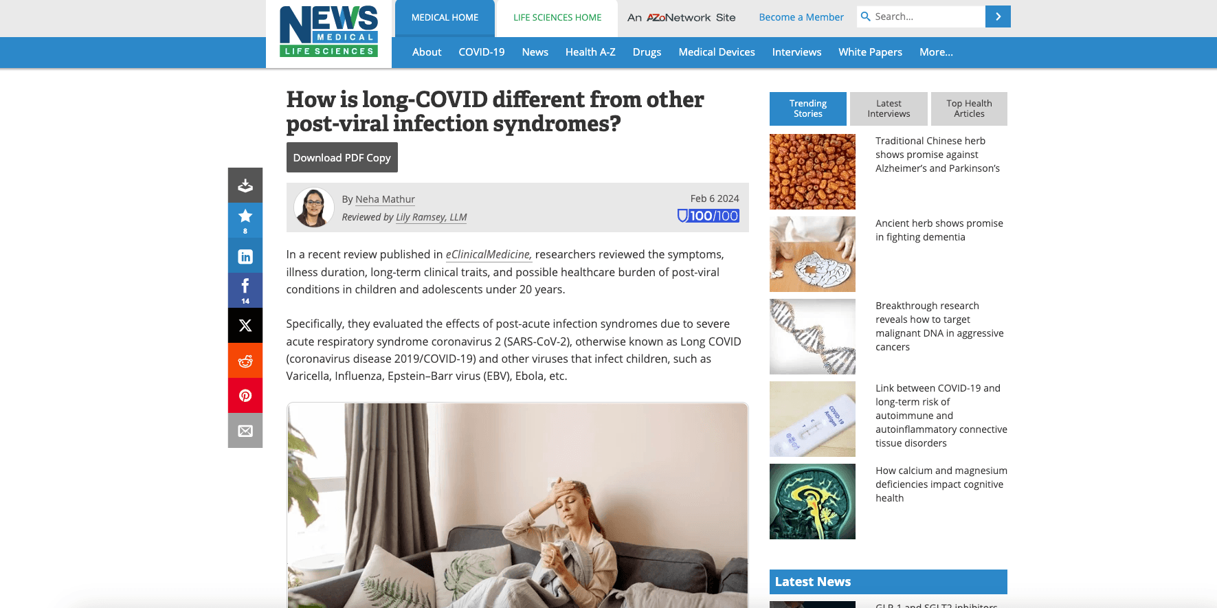 How is long-COVID different from other post-viral infection syndromes? - VERDI PROJECT